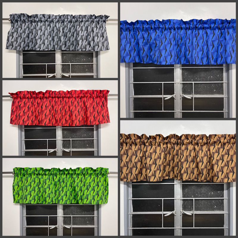 Light Halzen Theme Valance Curtain for Windows and Doors 16x58 Inches ...