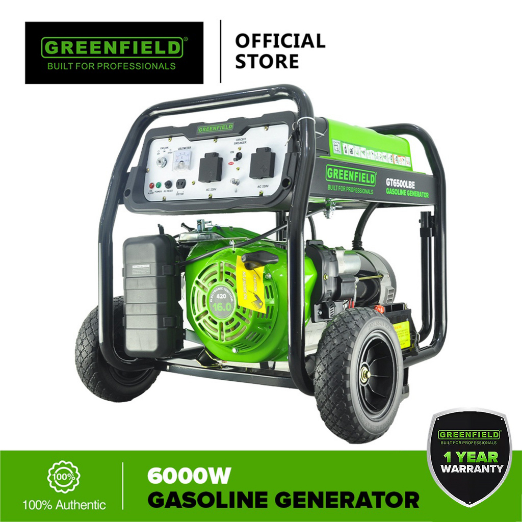 Greenfield Gasoline Generator 6.0KVA Electric AVR 420CC | Shopee ...