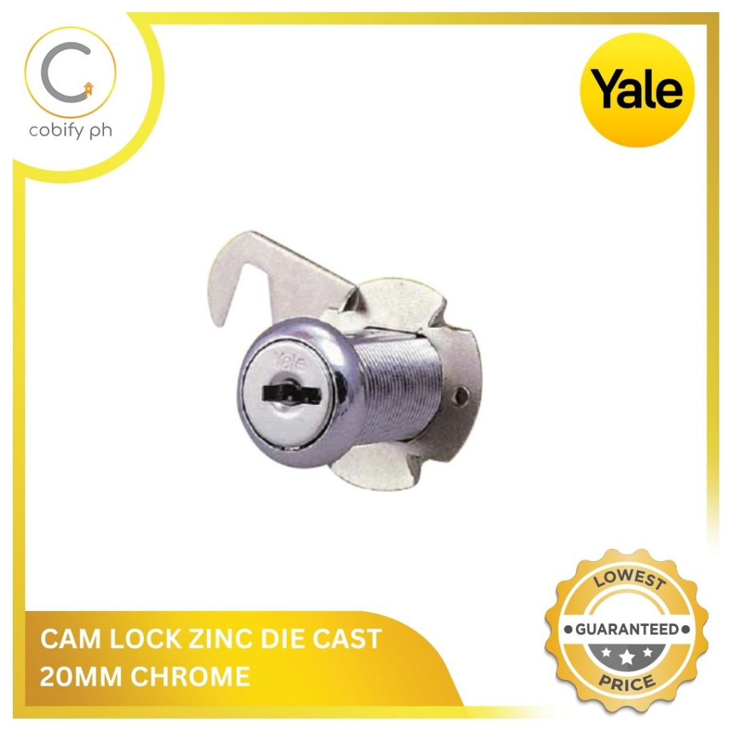 Yale Cam Lock Zinc Die Cast 20mm Chrome | Shopee Philippines