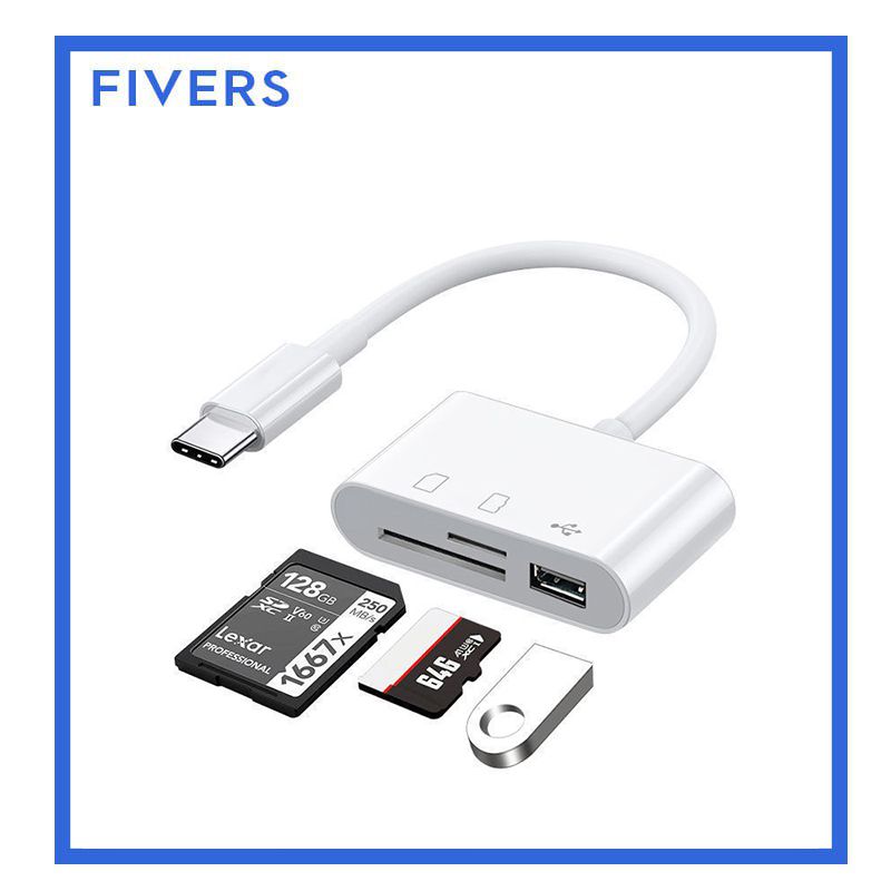 3 in 1 Micro USB OTG Adapter For Keyboard Mouse U-Disk TF SD Card ...