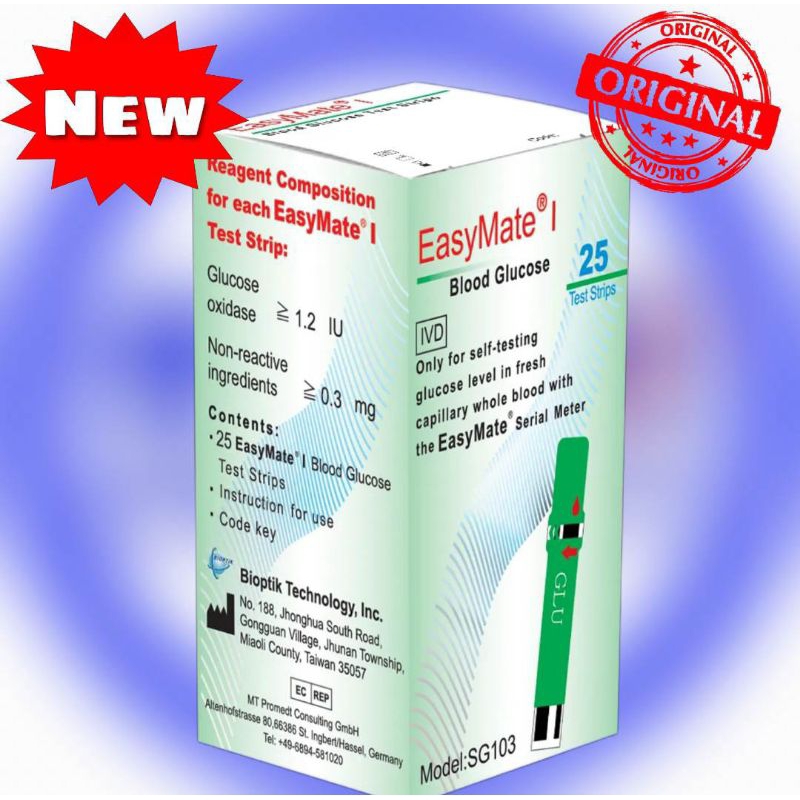 EASYMATE GLUCOMETER (Blood Glucose Monitoring System) and Easymate ...