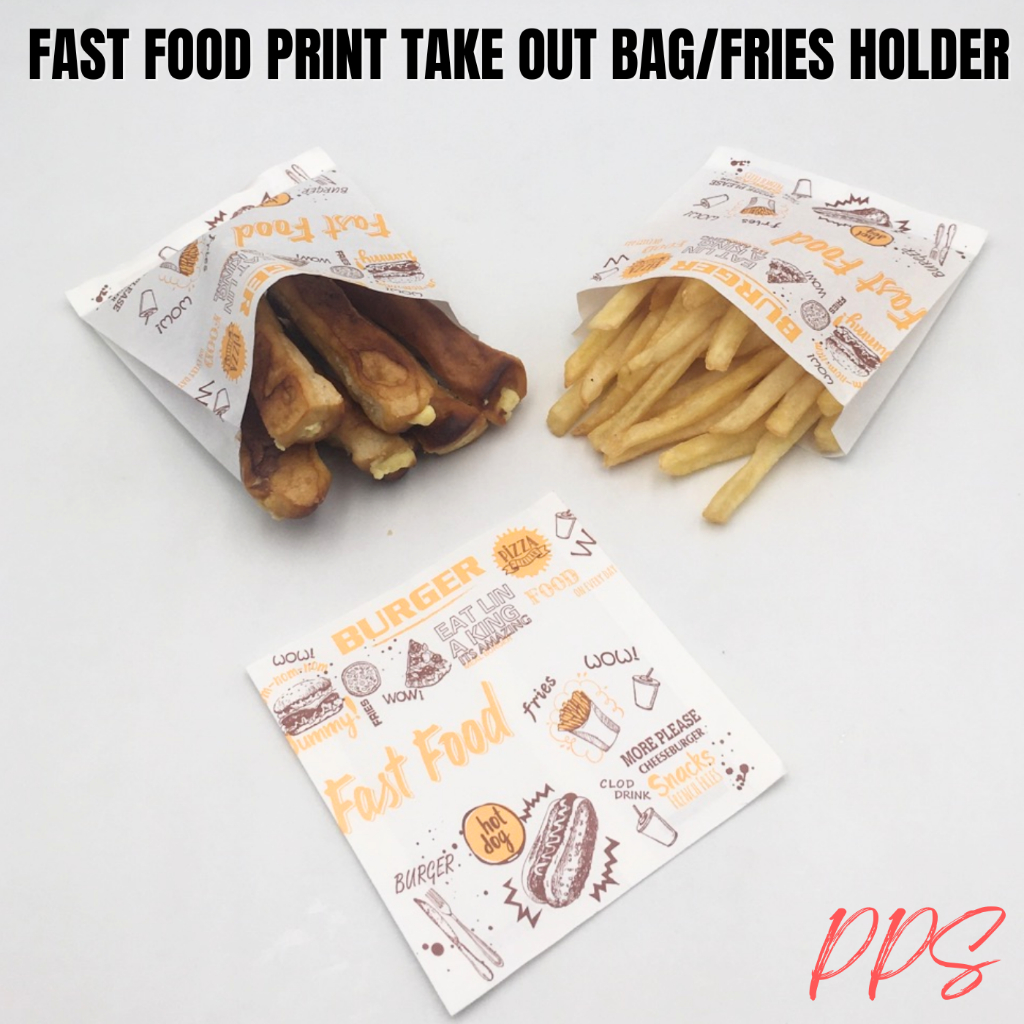 Yellow Fast Food Series Fried Chicken Box with & w/o Handle/Burger Wrap ...