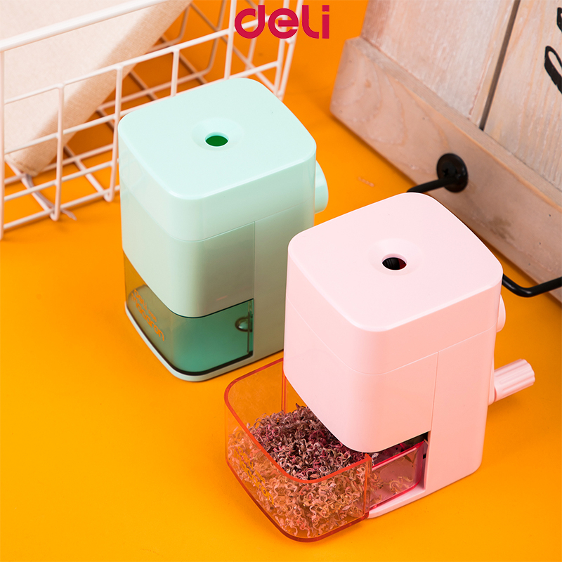 Deli Manual Pencil Sharpener Rotary Pencil Sharpener School Student ...