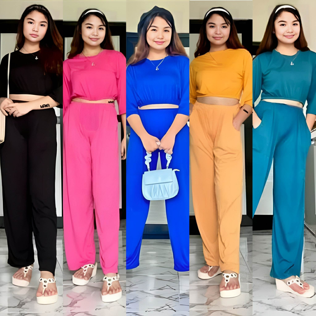 Yejong Teens Terno /Coordinates (*Garterized crop 3/4 top With loose ...