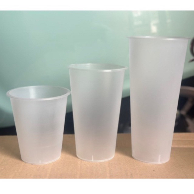 50pcs Frosted Hard Cups 90mm With Lid 12oz /16oz /22oz | Shopee Philippines