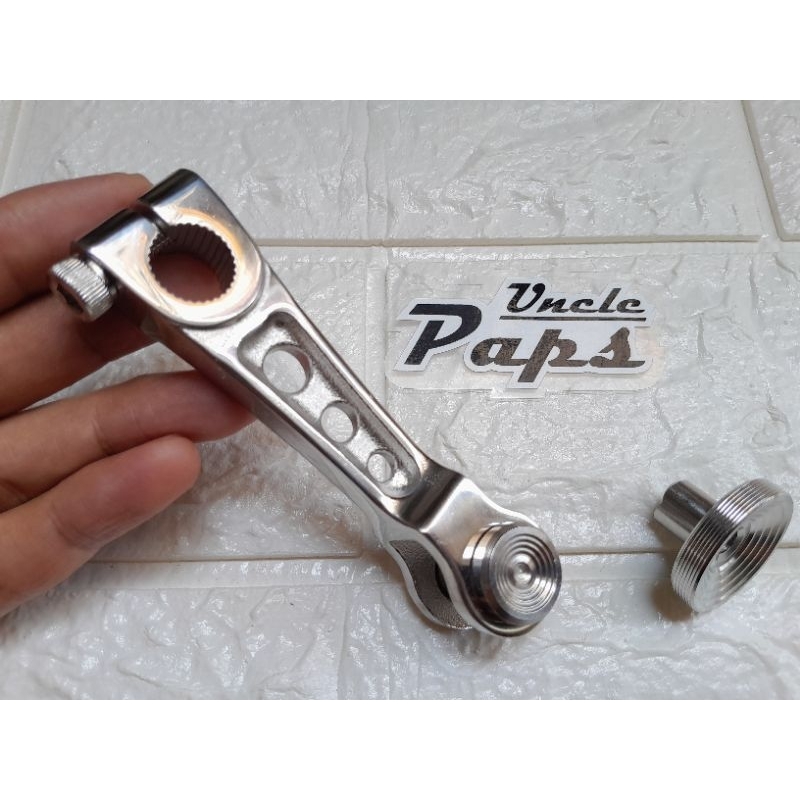 CNC Stainless Brake arm (2Parts) Front or Rear Honda wave 125/100 XRM ...