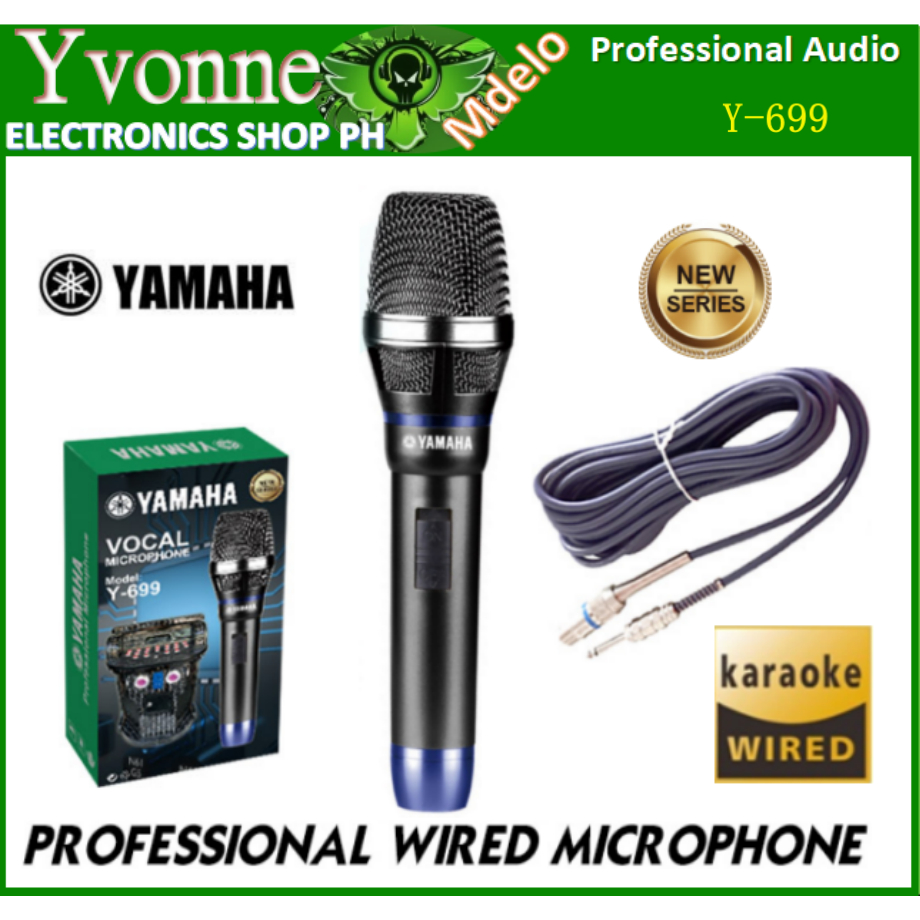 The Yamaha Y-699 wired audio moving coil vocal microphone Y699 professional heavy-duty wired mic ...