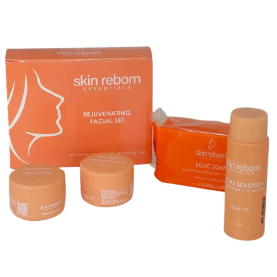 Skin Reborn Rejuvenating set | Big Facial Solution | Kojic soap ...