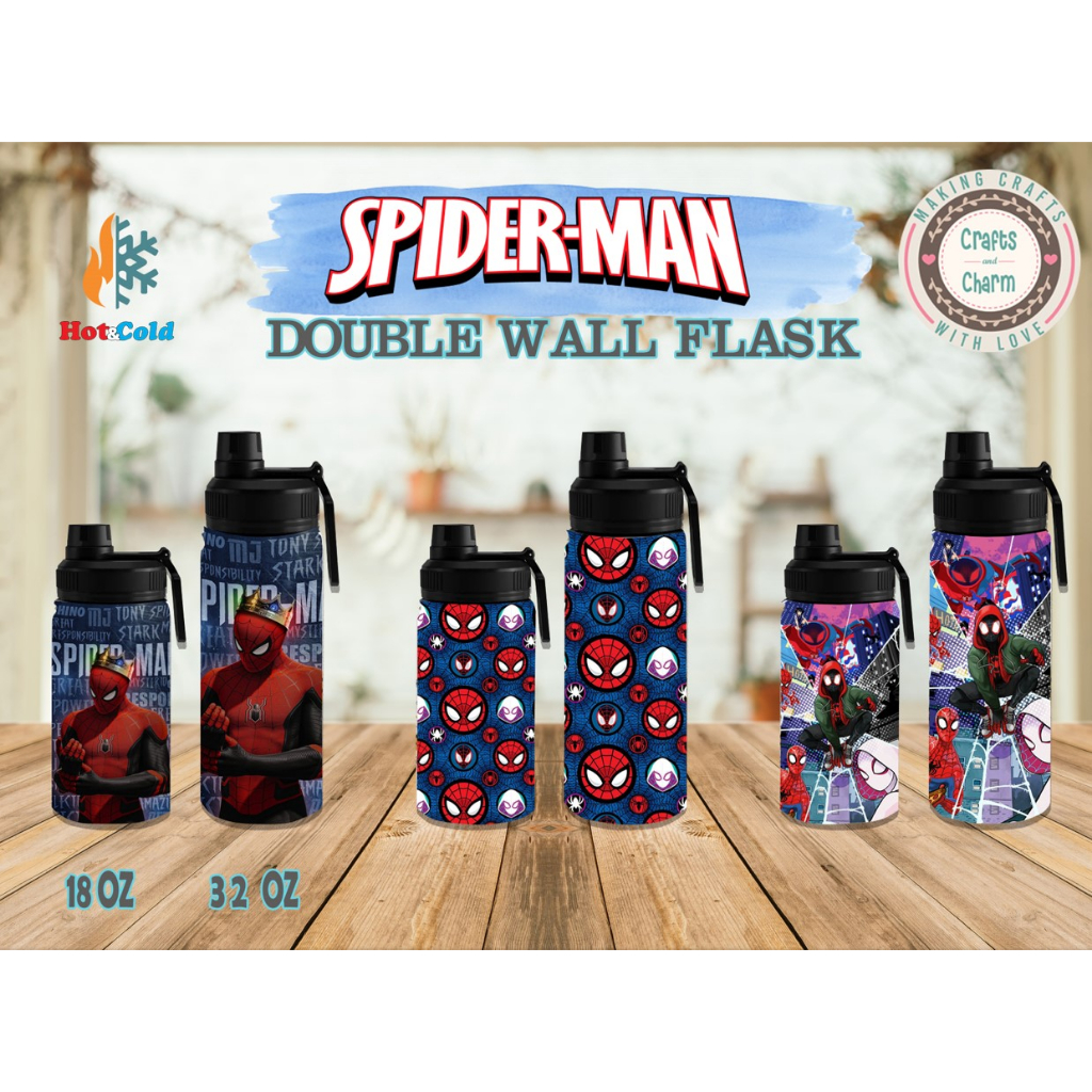 spider-man double wall flask tumbler | Shopee Philippines
