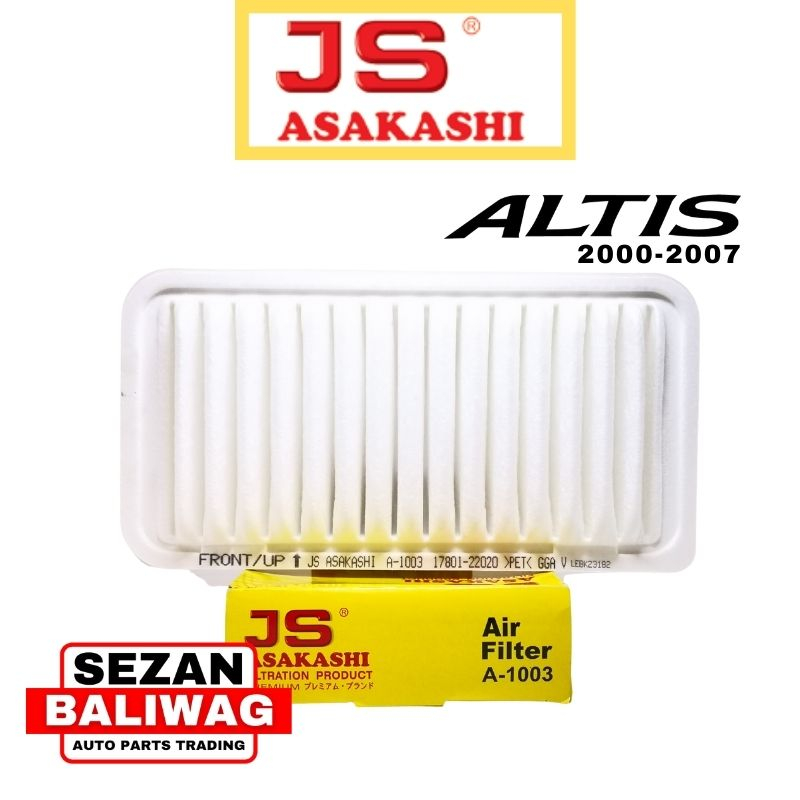 JS ASAKASHI AIR FILTER TOYOTA COROLLA ALTIS 2000-2008 A1003 | Shopee ...