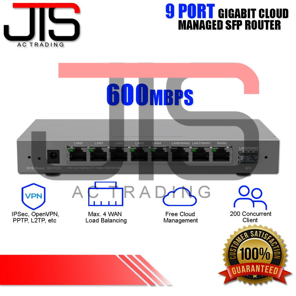 EG209GS 9-Port Gigabit Cloud Managed SFP Router | Shopee Philippines