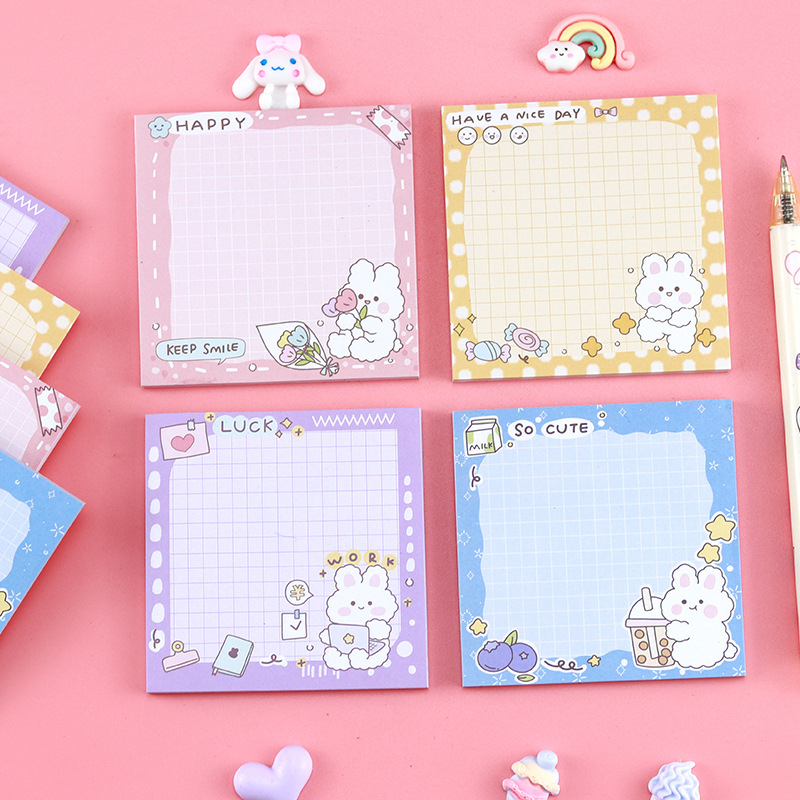 Cute Cartoon Bunny Grid Line Sticky Notes | Shopee Philippines
