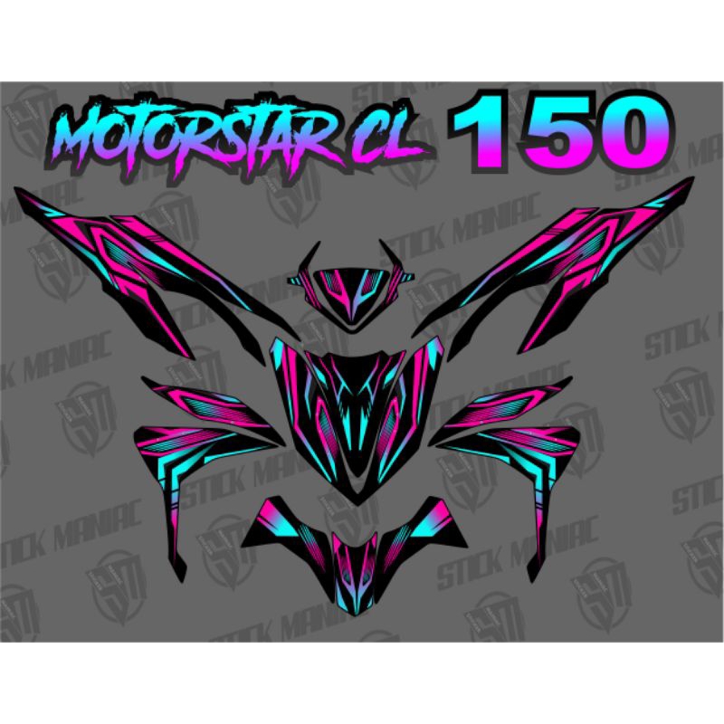 Motorstar CL 150 decals sticker, Laminated | Shopee Philippines