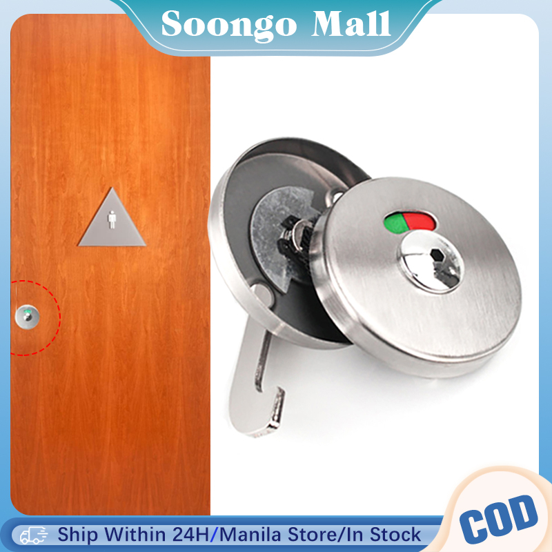 Door Indicator Lock Stainless Steel Public Toilet Partition Lock With ...