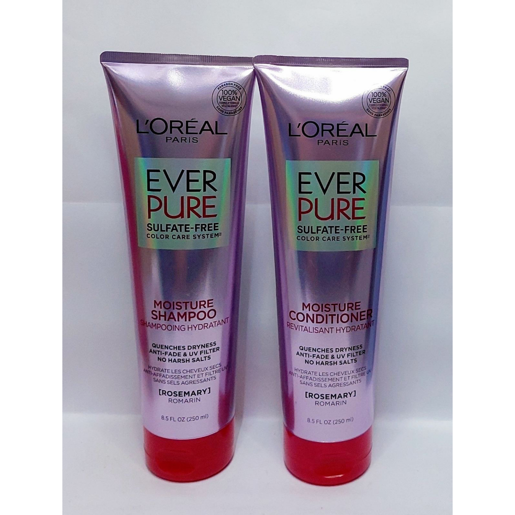 Loreal Ever Pure Sulfate-Free Moisture Shampoo & Conditioner, and ...
