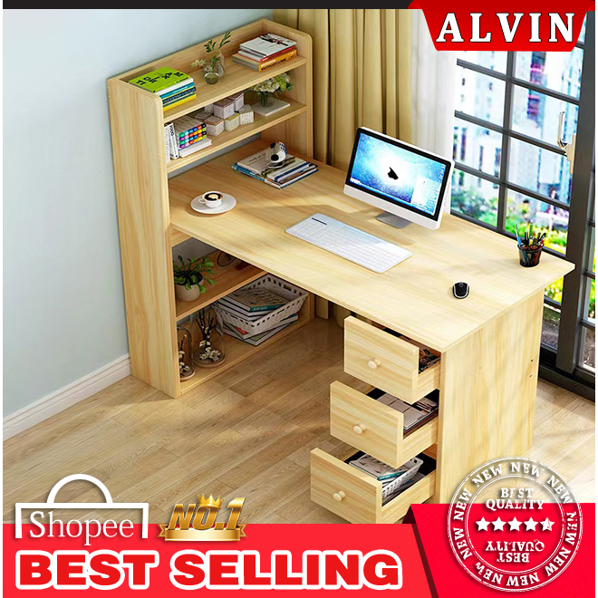 ALVIN Desk bookshelf combination study table writing table bookcase one ...