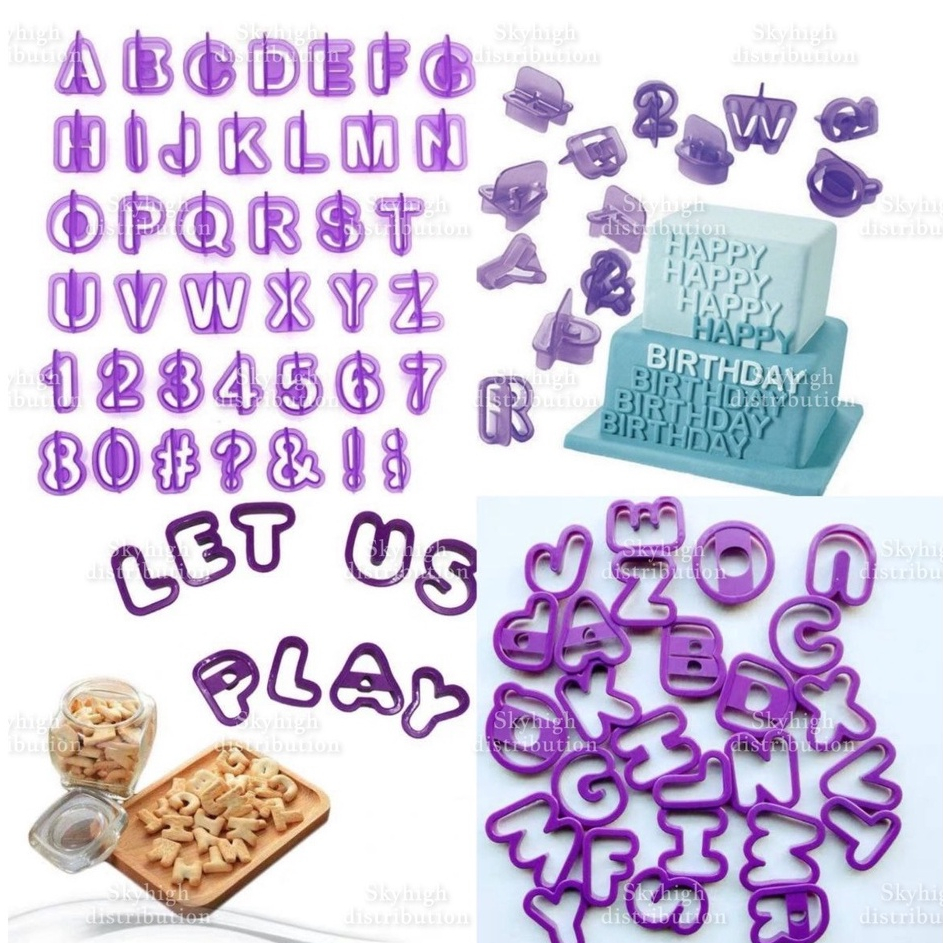 40/26pcs Alphabet Letter Number Cutter Fondant Molder Mould Set SHD ...