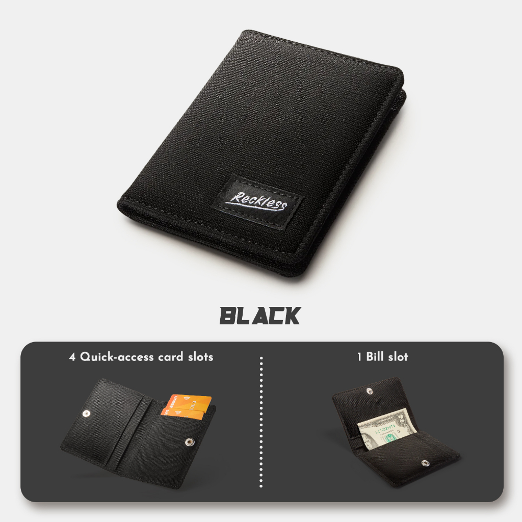 Reckless Danny Wallet - Card Holder - Water Repellent Polyester 900D ...
