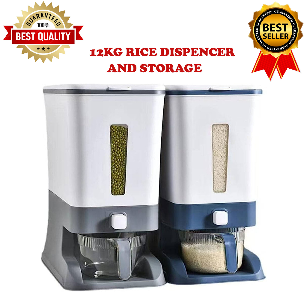 12kg Rice Dispenser and Storage with measuring cup | Shopee Philippines