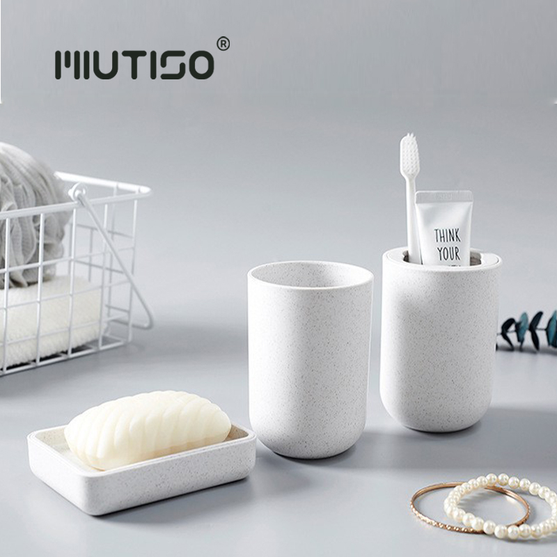 Miutiso Bathroom Set Tumbler Set Toothbrush Holder Bathroom Tumbler ...