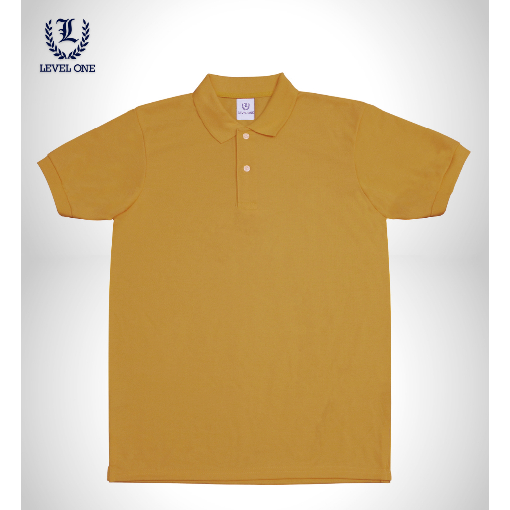 Level One Men's Polo Shirt Basics (Mustard) | Shopee Philippines