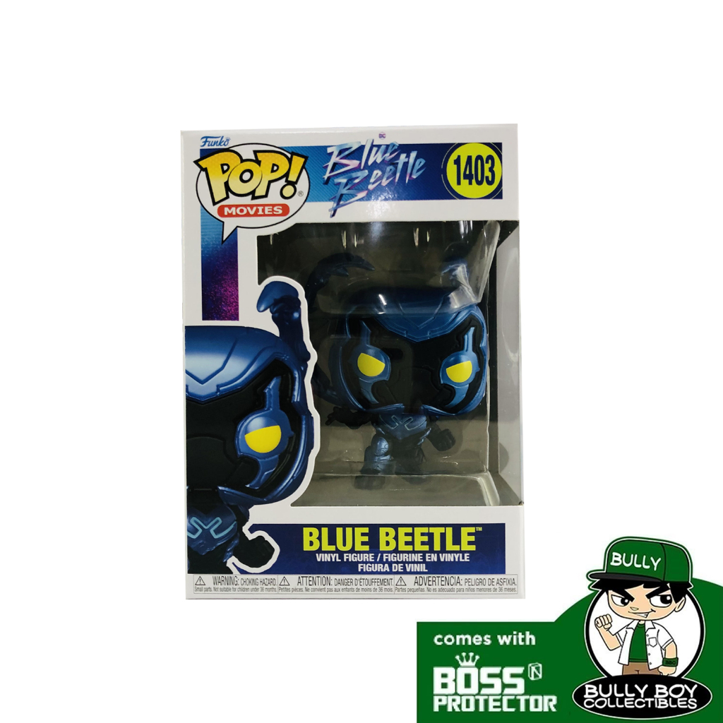 Funko POP! Movies: Blue Beetle - Blue Beetle 1403 With Boss Protector ...