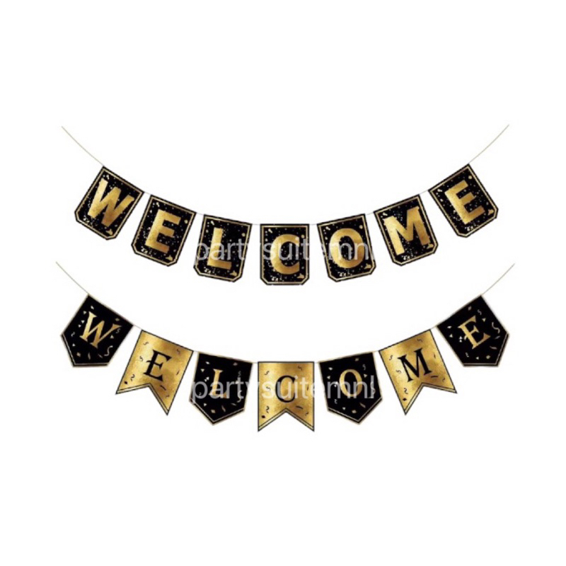 Black Gold Welcome Banner Decoration | Shopee Philippines