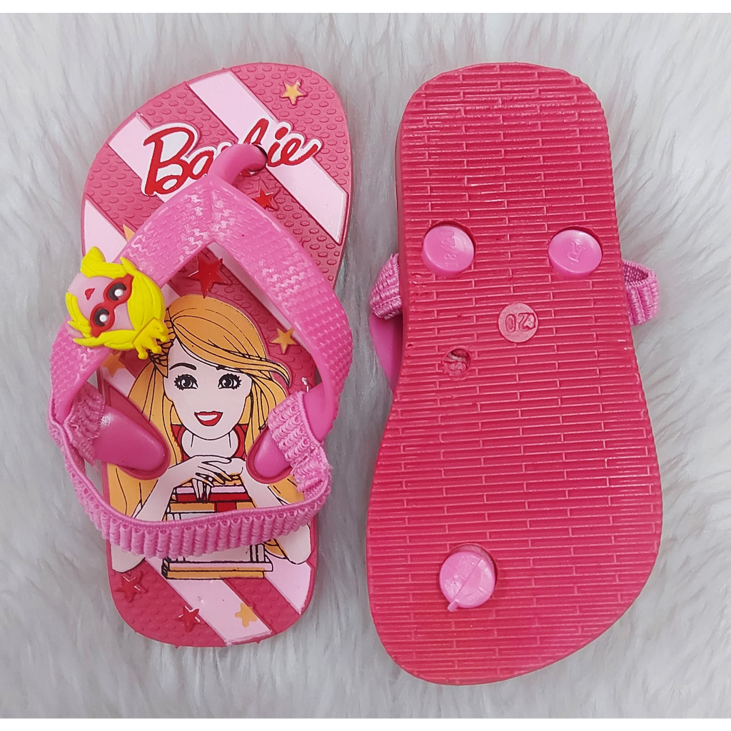 Barbie Rubber Slippers for Kids up to 2 years Old | Shopee Philippines
