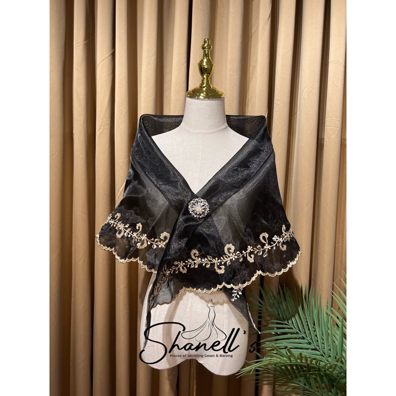 Alampay Filipiniana with brooch pin | Shopee Philippines