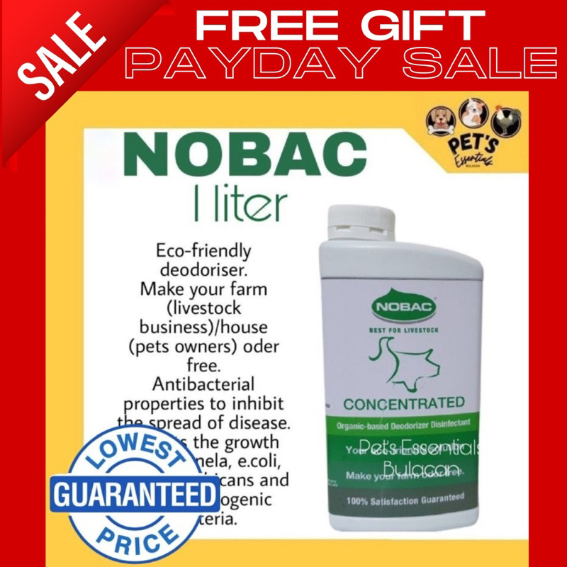 NOBAC Organic-Based Deodorizer Disinfectant 1L | Shopee Philippines