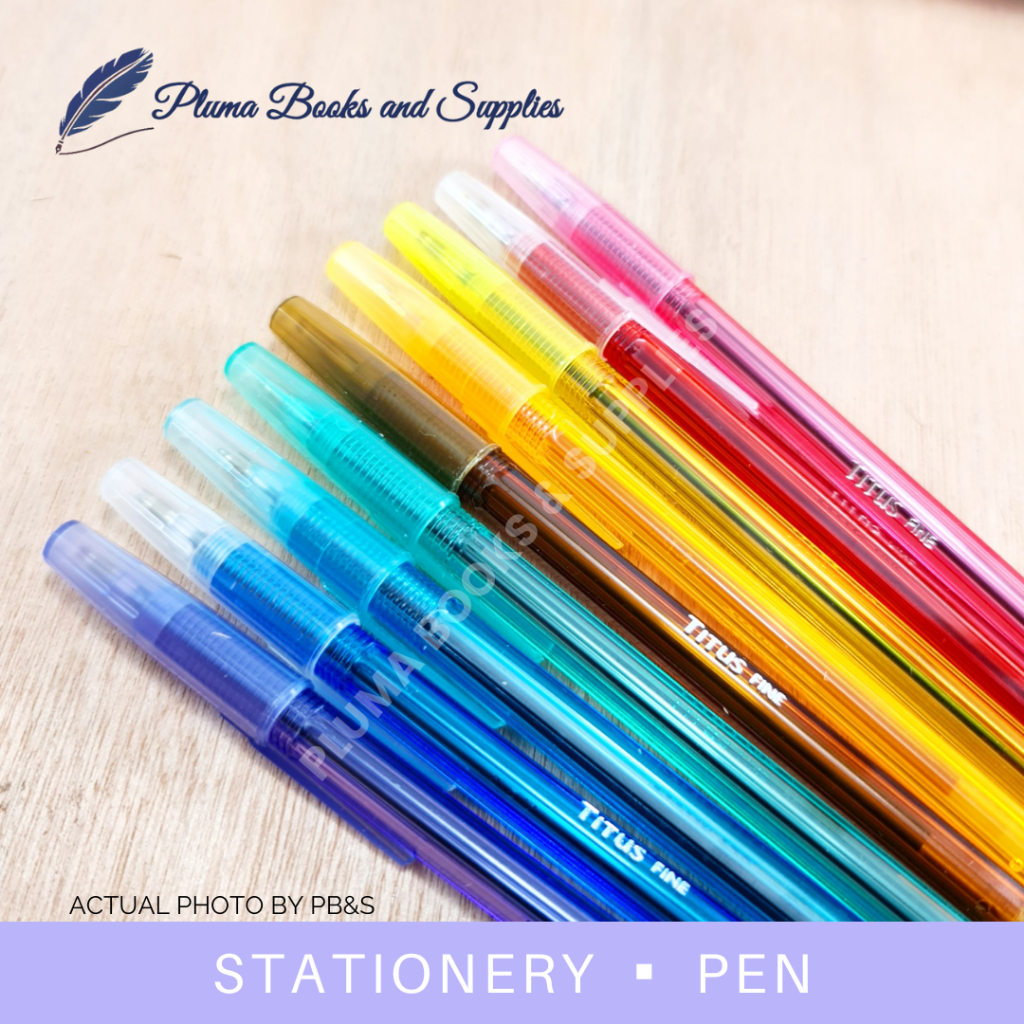 10's Titus Fine Colors Ballpen (pink,red,blue,skyblue,purple,brown ...