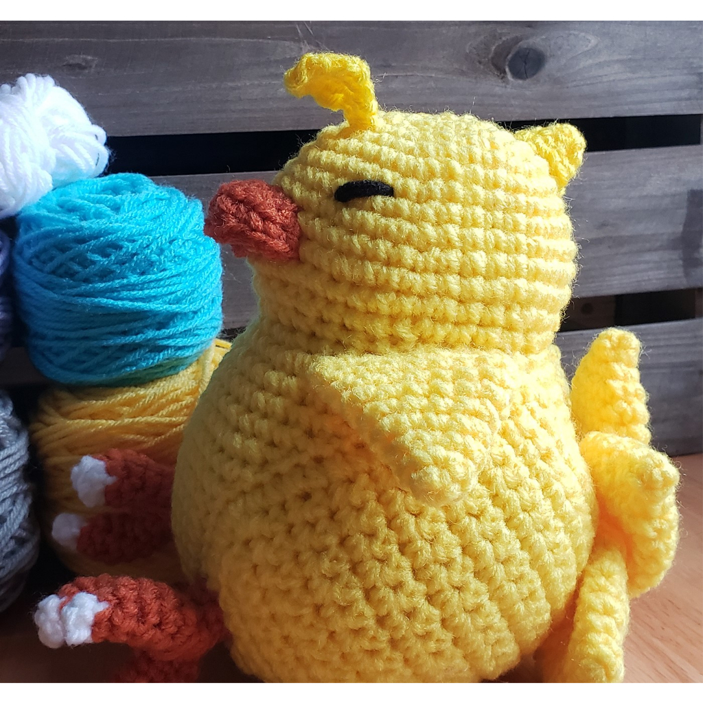 Final Fantasy Fat Chocobo Handmade Crochet Stuffed Toy | Shopee Philippines