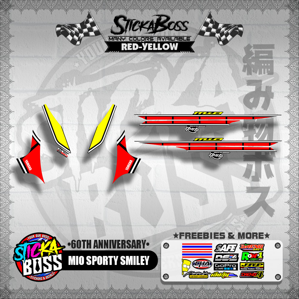 MIO SPORTY / SMILEY DECALS ( 60TH ANNIVERSARY )【WITH FREEBIES】 | Shopee ...