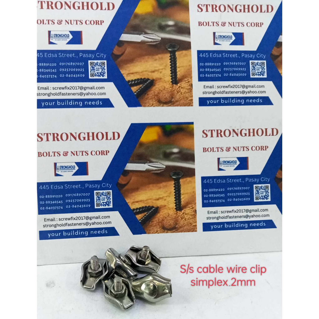 Stainless Steel Wire Rope Clip Cable Clamp simplex and duplex | Shopee ...