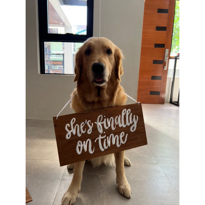 She’s finally on time banner 8x16 inches | Shopee Philippines