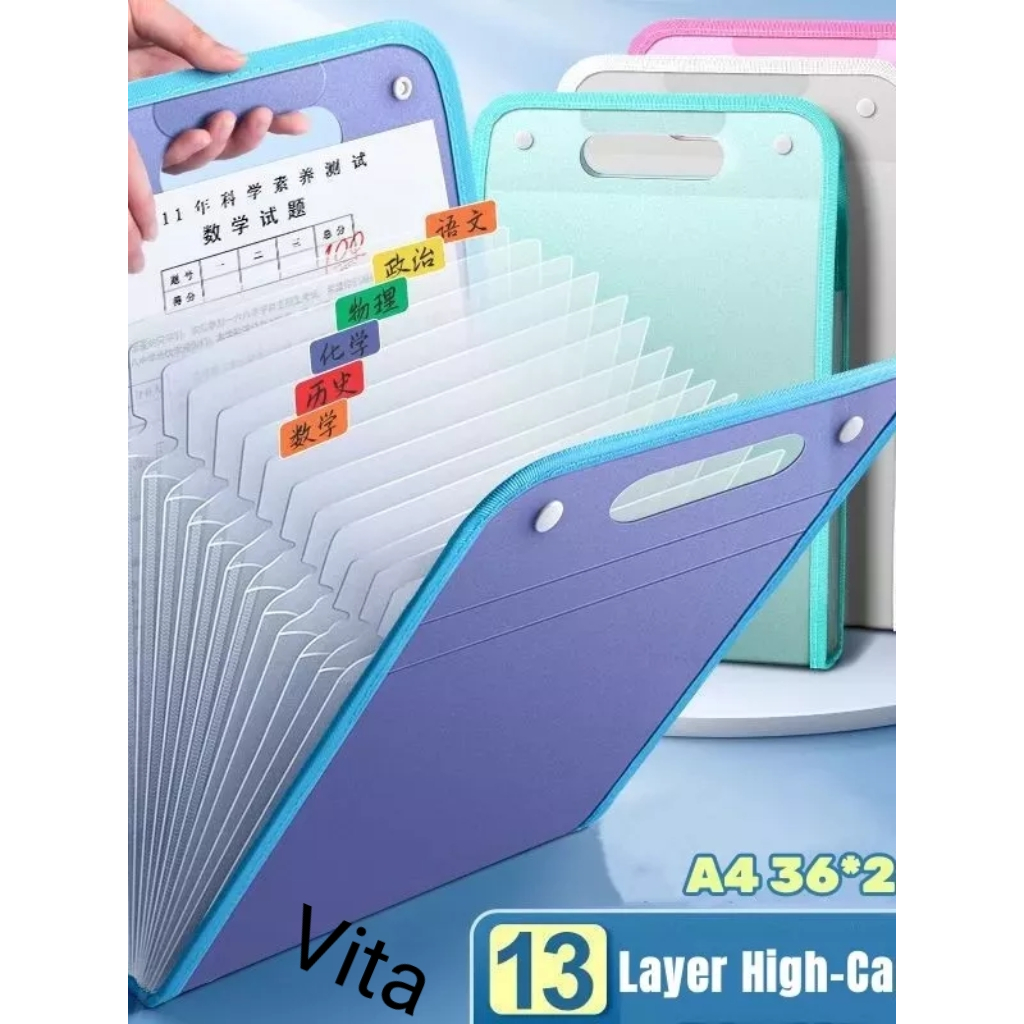 COD Folder File Organizer with Handle Expanding File Folder 13 layer ...