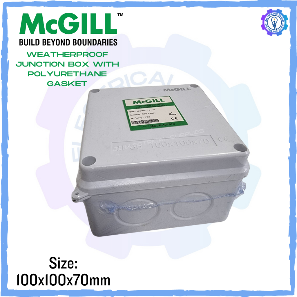 Mcgill Weatherproof Junction Box with Polyurethane Gasket 100mm x100mm ...
