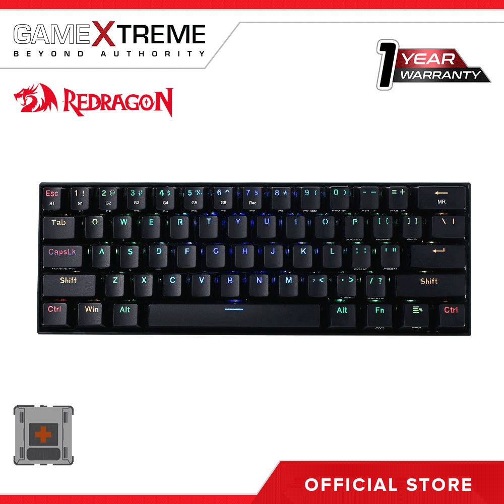 Redragon Draconic Pro Tri Mode RGB 61 Keys Mechanical GamingKeyboard ...