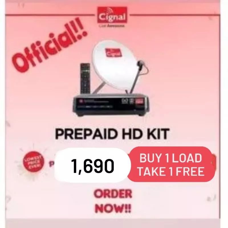 CIGNAL HD Complete Sets With 1+1 Load Promo | Shopee Philippines