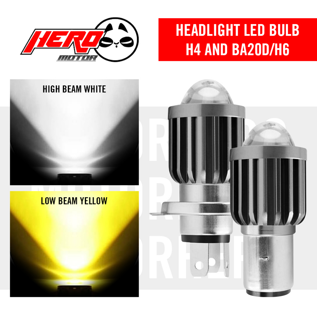 Motorcycle Headlight LED Bulb H4 and BA20D/H6 Heavy Duty Made in ...