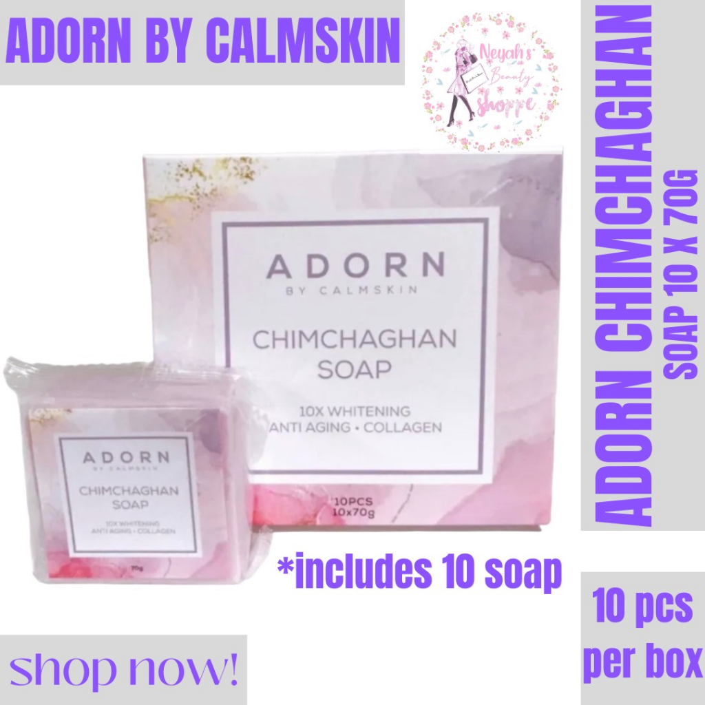 ADORN Chimchaghan Soap by Calmskin 1 BOX (10 PCS) | Shopee Philippines