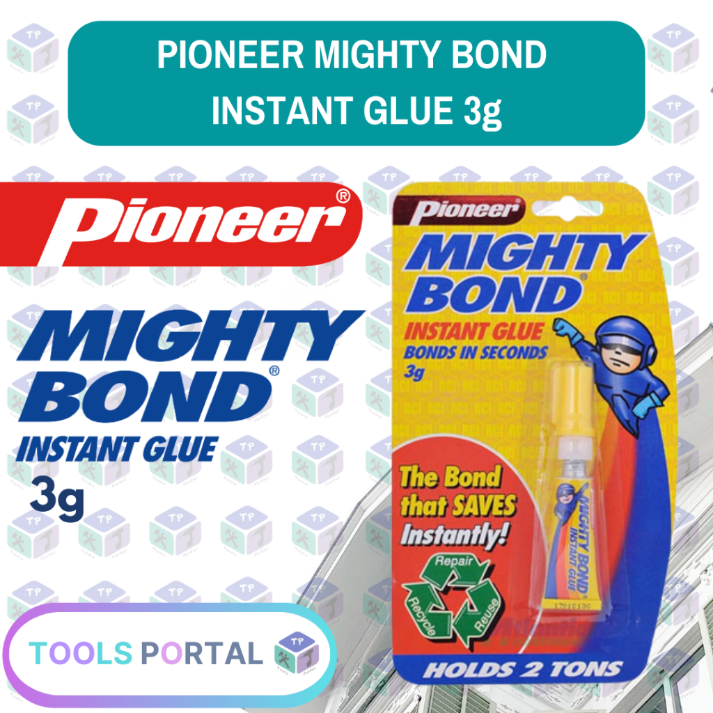 Pioneer Mighty Bond Instant Glue 3 grams | Shopee Philippines