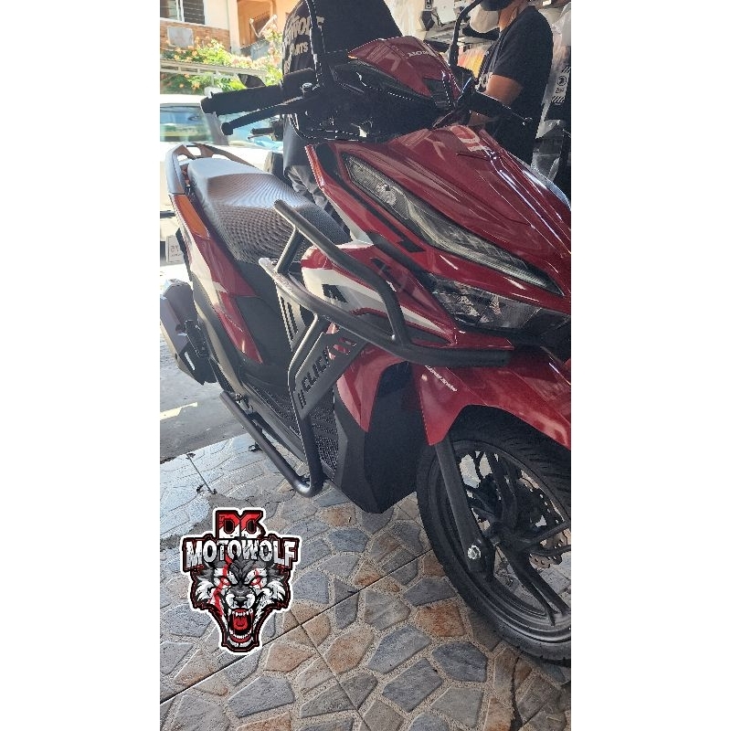 Click 125, 150, v2,click v3 Red motoshield crashguard FULL | Shopee ...