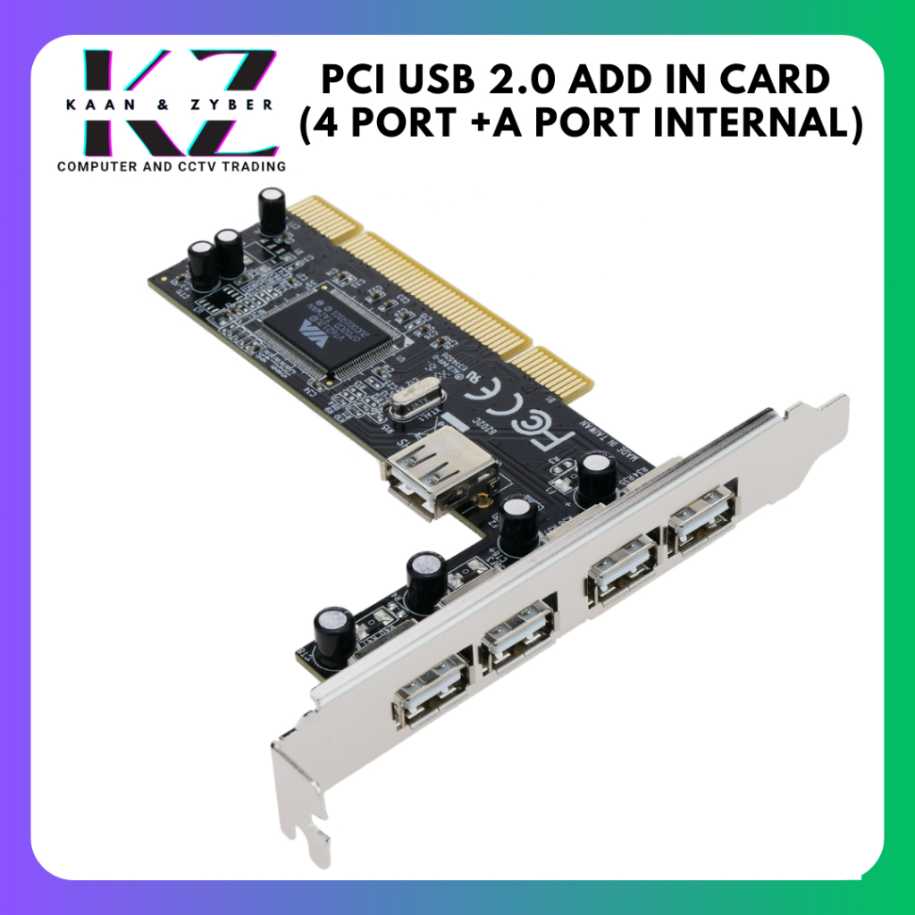 PCI USB 2.0 ADD IN CARD (4 PORT +A PORT INTERNAL) | Shopee Philippines