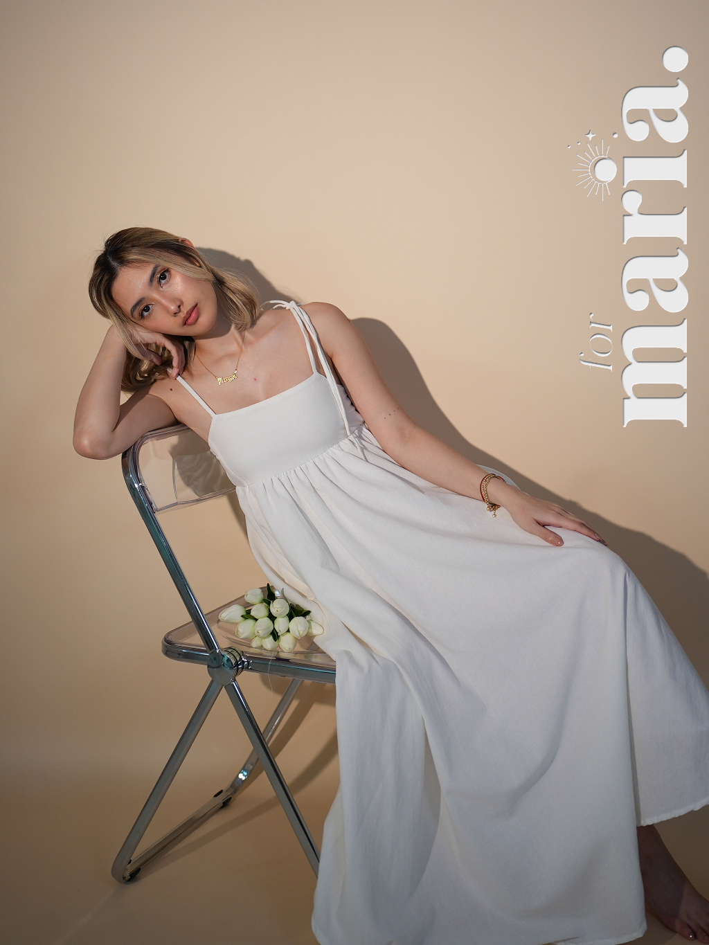 MARIA Long Linen Dress | Shopee Philippines