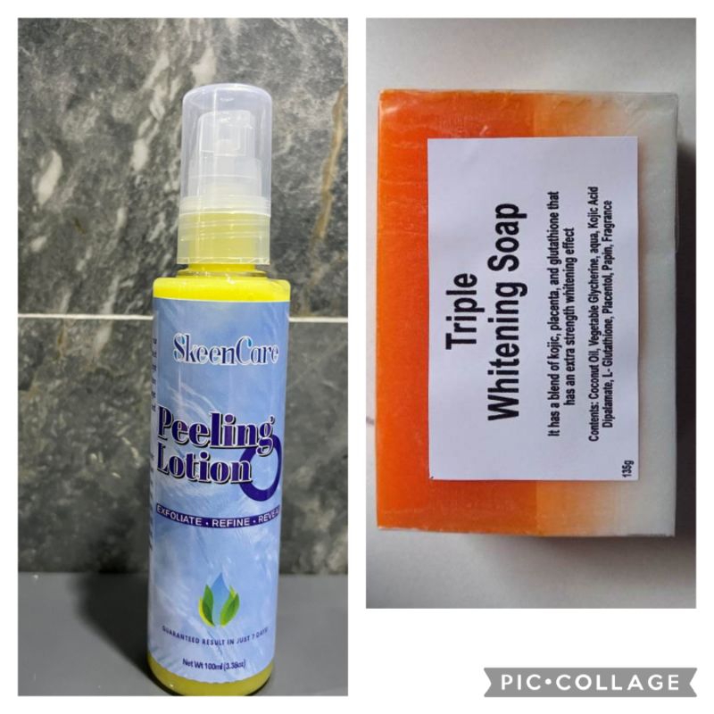 Peeling Set Duo #3 (Peeling lotion 100ml & Triple whitening soap 135g ...