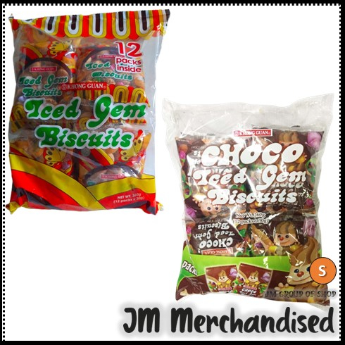 JM FG-0094 | JM Foods | Iced Gem Biscuit Original | Choco | 360 Grams ...