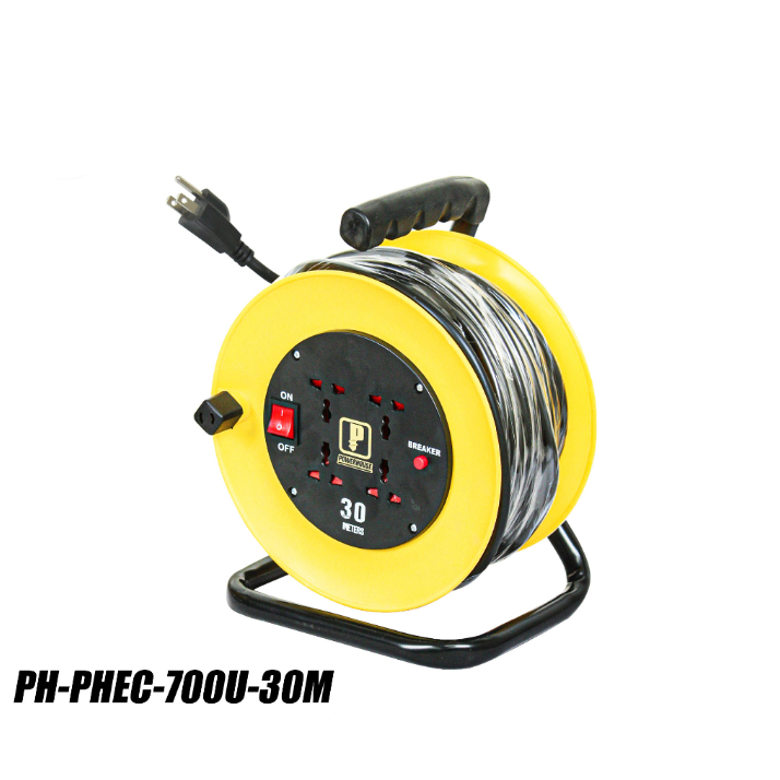 POWERHOUSE Electric Extension Wheel 10M 30M Universal Outlet Socket ...