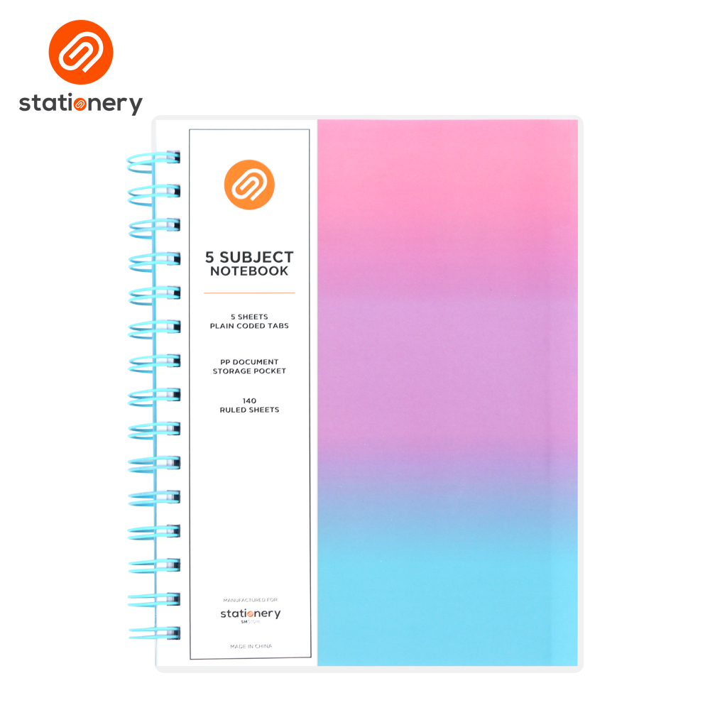 5 Subject Notebook with Pouch - Ombre | Shopee Philippines