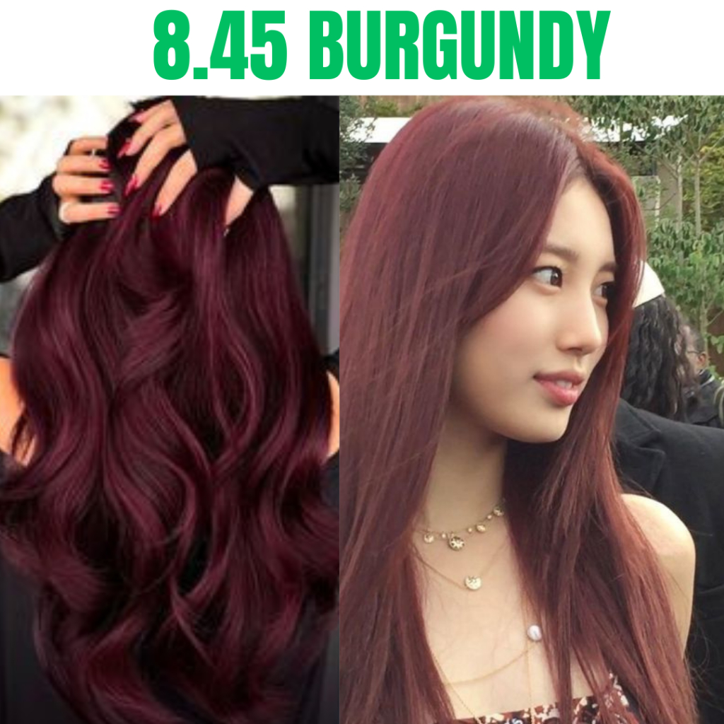 8.45 BURGUNDY HAIR COLOR SET WITH OXIDIZING | Shopee Philippines